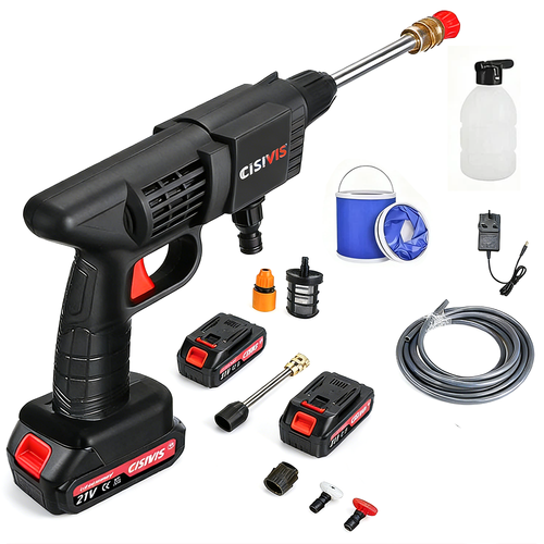 Portable Cordless Car High Pressure Washer Jet Water Wash Cleaner Gun+2 ...