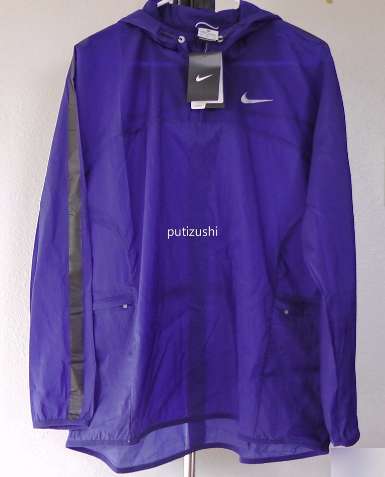 NWT NIKE TRANSPARENT WOVEN WOMEN'S RUNNING JACKET, BLUE, XL, MSRP $130 ...