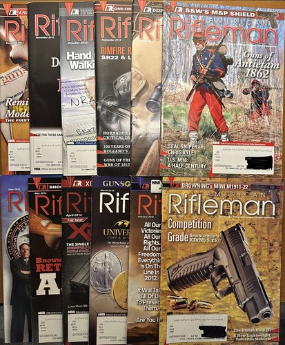Lot of 12 NRA "The American Rifleman" Magazine 2012 Complete year! | eBay
