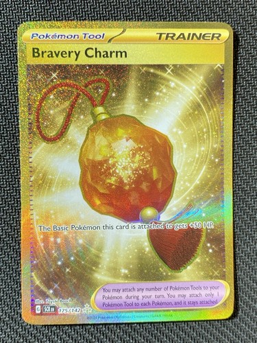 Bravery Charm 175/142 Stellar Crown Hyper Rare Pokemon Card NEAR MINT ...