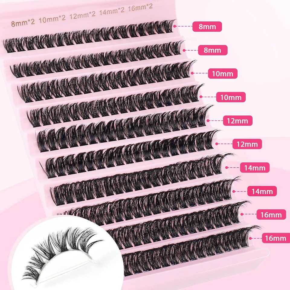 Ciglia Finte Ciuffetti Extension Ciglia Finte Naturali 80D Ciuffi ...