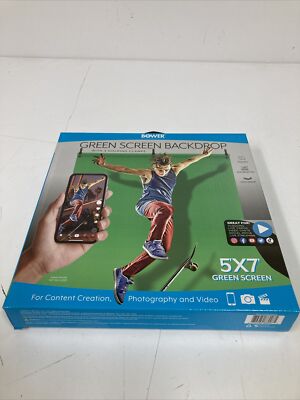 New Bower 5’X7’ Green Screen Backdrop With 3 Holding Clamps | eBay