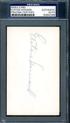 Elston Howard PSA DNA Coa Signed 3x5 Index Card Autograph | eBay