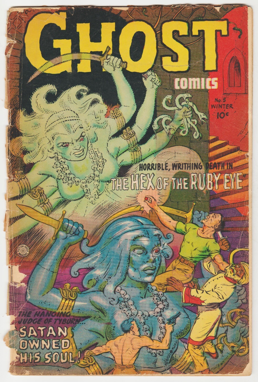 GHOST COMICS #5 PRE-CODE HORROR FICTION HOUSE 1952 MAURICE WHITMAN-C ...