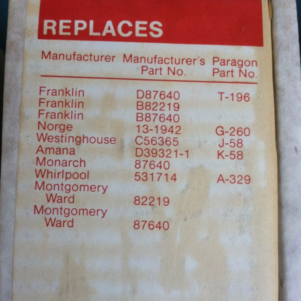 PARAGON G-770-00 REFRIGERATOR DEFROST TIMER , w24 | eBay