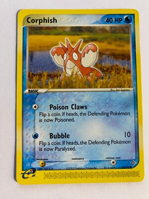 Corphish 52/97 Pokemon Ex Dragon Unlimited Non Holo NM/MINT 2003 box-3 ...