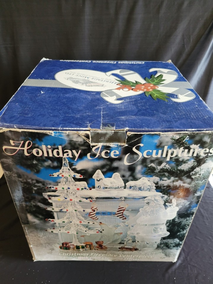 LARGE Heritage Mint Ice Sculpture Color Changing Lights Christmas ...