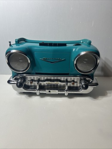 Randix 57 Chevy Portable Car Radio AM/FM Stereo Cassette Player Teal ...