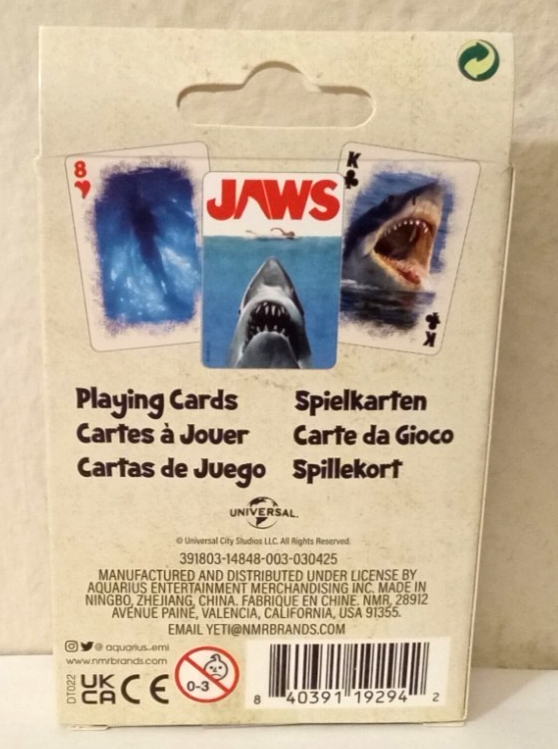 1 BRAND NEW JAWS Movie Playing Cards 52 Card Deck Universal Studios | eBay