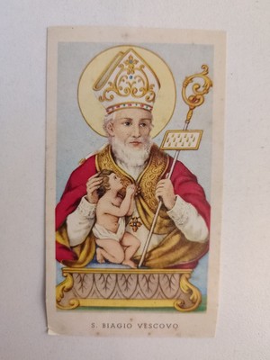 San Biagio, Holy Card, ED G MI 28 | eBay