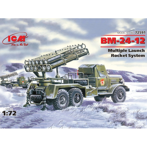 BM-24-12 MULTIPLE LAUNCH ROCKET SYSTEM ON ZIL-157 BASE KIT 1:72 Icm Kit ...