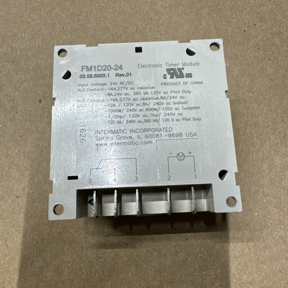 GRASSLIN BY INTERMATIC FM1D20-24 Electronic Timer,24 hr/7 Days,SPDT-NO ...