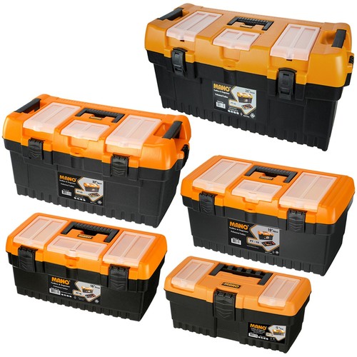 Large Plastic Toolbox Chest Professional Usage Lockable Lid Storage ...