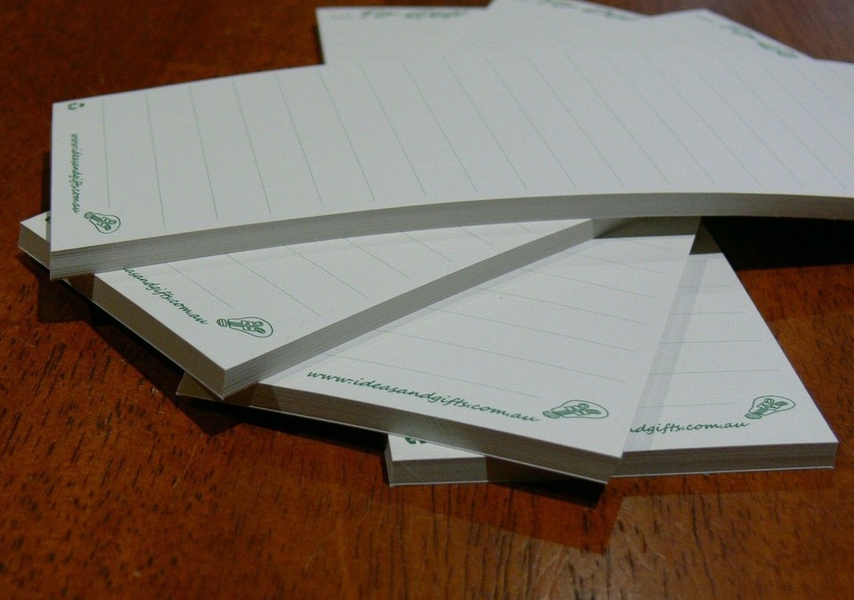 4 Notepads Unbleached 100% Recycled Paper Eco Stationery Shopping To Do ...