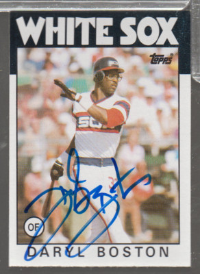 Daryl Boston White Sox Autographed 1986 Topps #139 w/COA 100523NPCD191 ...