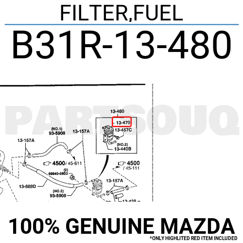 B31R13480 Genuine Mazda FILTER,FUEL B31R-13-480 | eBay
