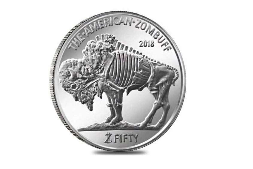 Complete Set of 10 Zombucks 1 oz .999 Fine Silver PLUS Set of Copper ...