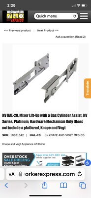 Knape & Vogt HAL 20 Appliance Lift | eBay