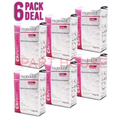 6 Hygedent Alginate Dental Impression Material Chromatic Fast Set 1 LB ...