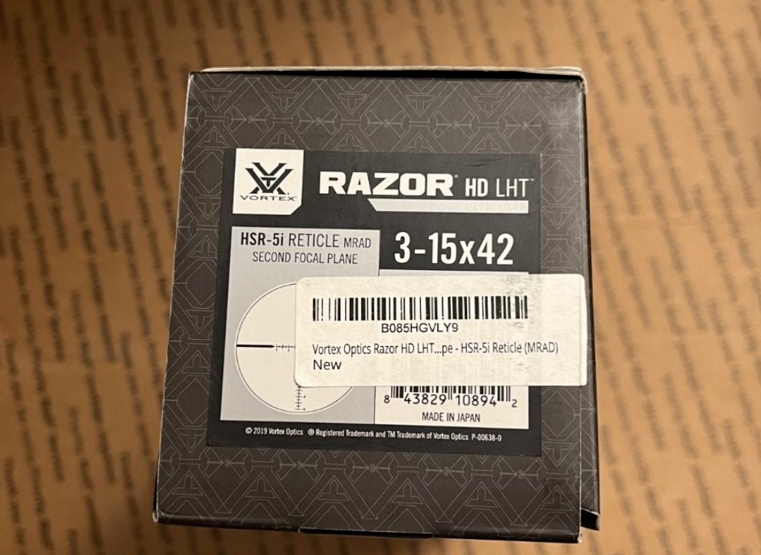 Vortex Razor HD LHT 3-15x42 Illuminated Rifle Scope - Black (RZR-31502 ...