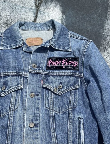 Vintage Levi Strauss Pink Floyd Patch Denim Jean Jacket Men’s Blue Men ...