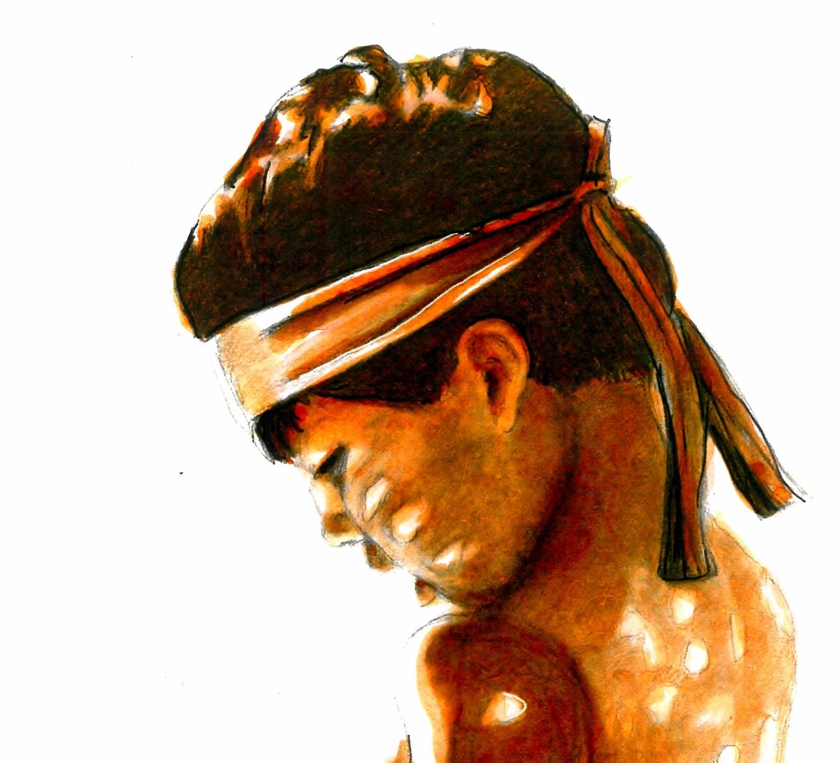 Native American Boy Drawing