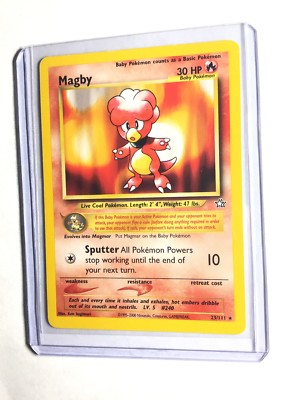 MAGBY - Neo Genesis Set - 23/111 - Rare - Pokemon Card - Unlimited - NM ...
