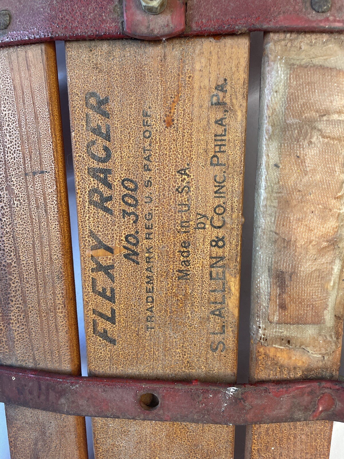 Vintage FLEXY RACER Model 300 Wood Wheel Sled S.L. ALLEN Sidewalk Sled Antique | eBay