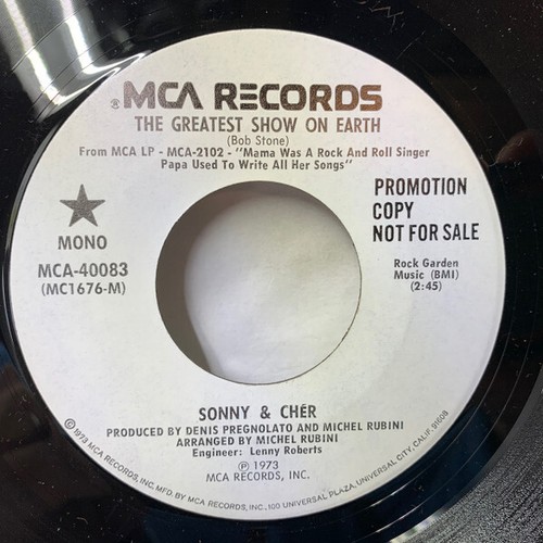 Sonny & Cher - The Greatest Show On Earth / You Know Darn Well 1973 7 ...