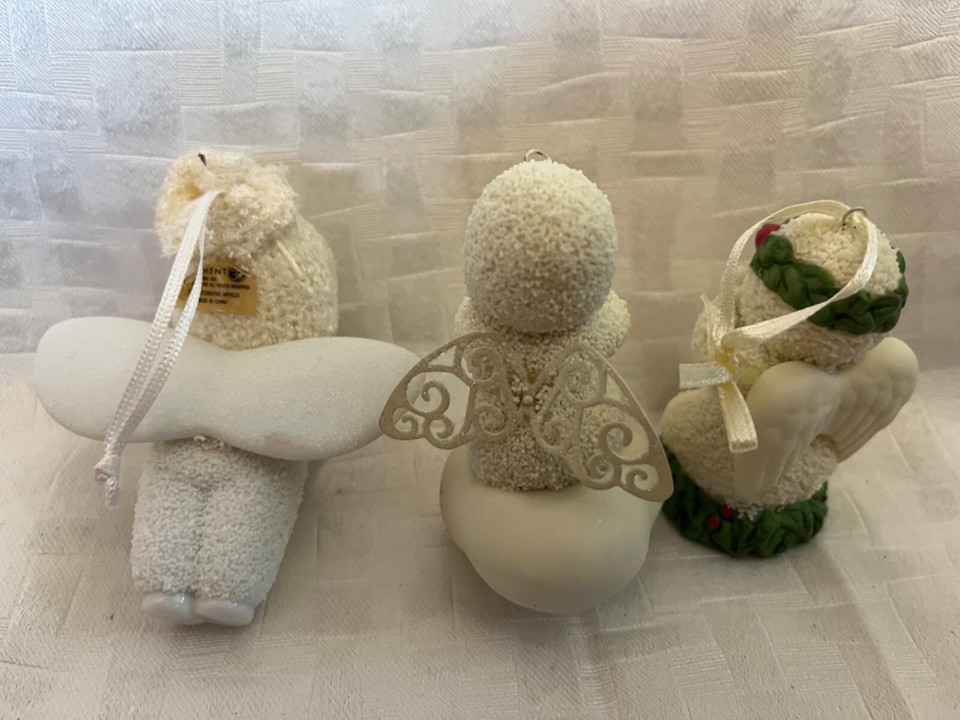 3 Department 56 Snowbabies Angel Christmas Ornaments 3" Porcelain | eBay