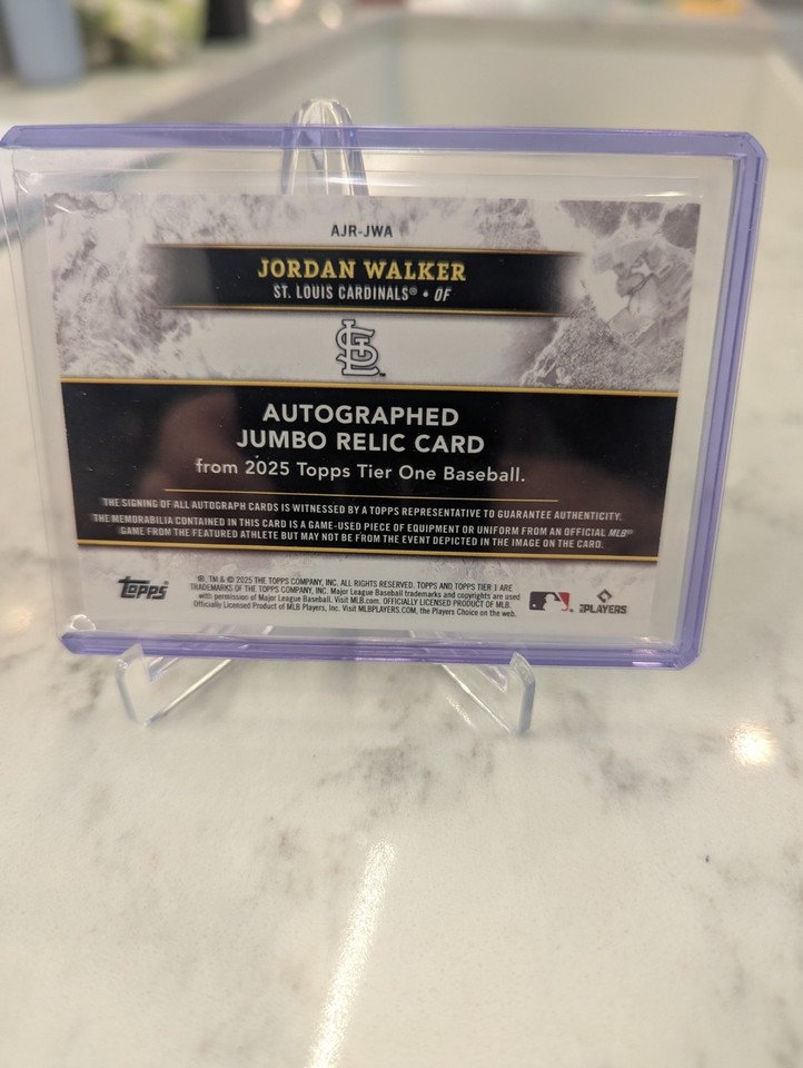 2025 TOPPS TIER ONE JORDAN WALKER ( 1/1 ) Cardinals Patch Auto (NM) | eBay