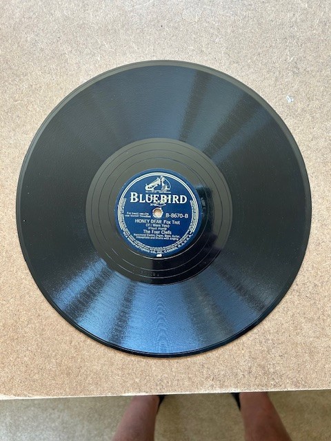 Vintage The Four Clefs Shellac 10" record on Bluebird label. | eBay