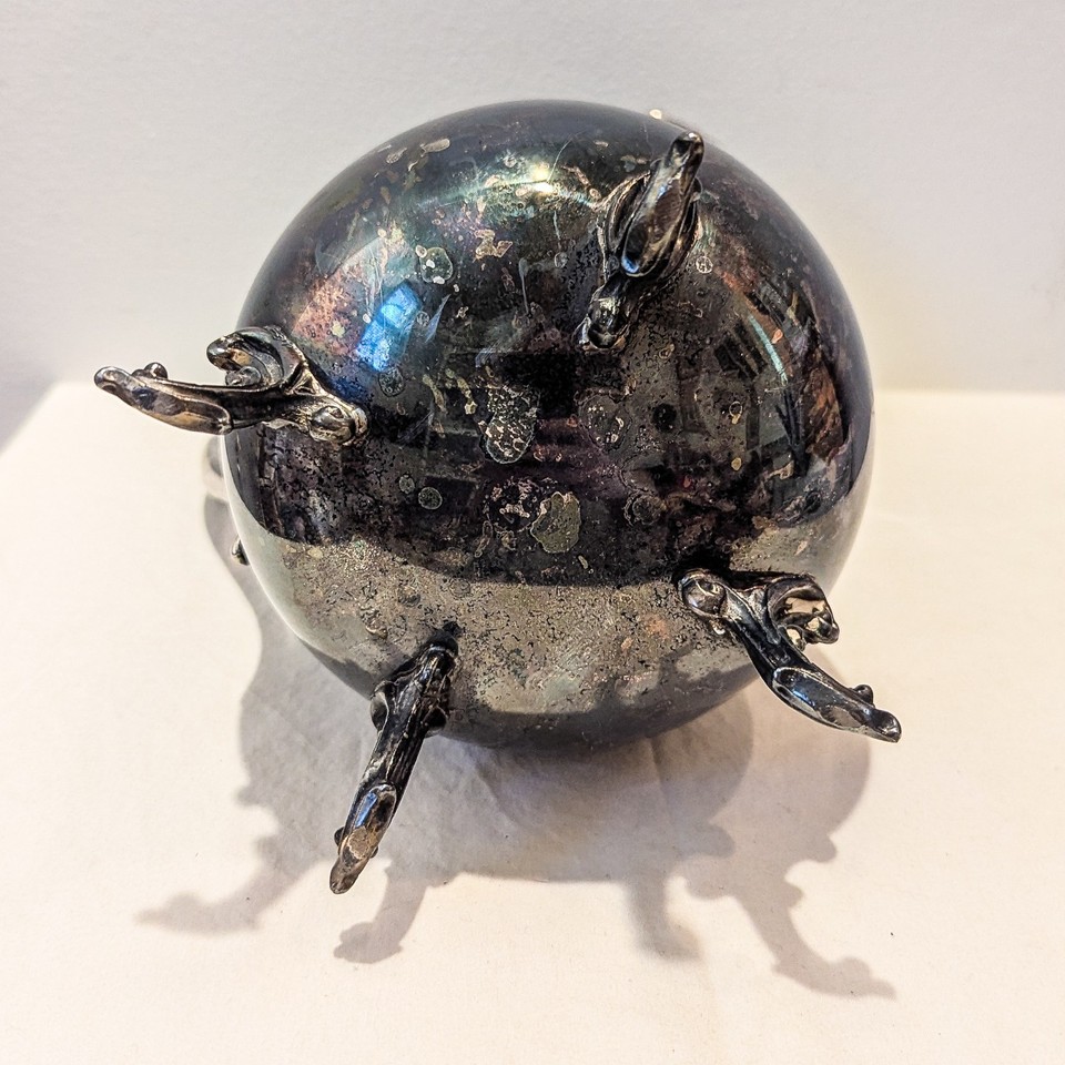 Vintage Silver Plated Footed Water Pitcher With Ice Guard And Ornate ...