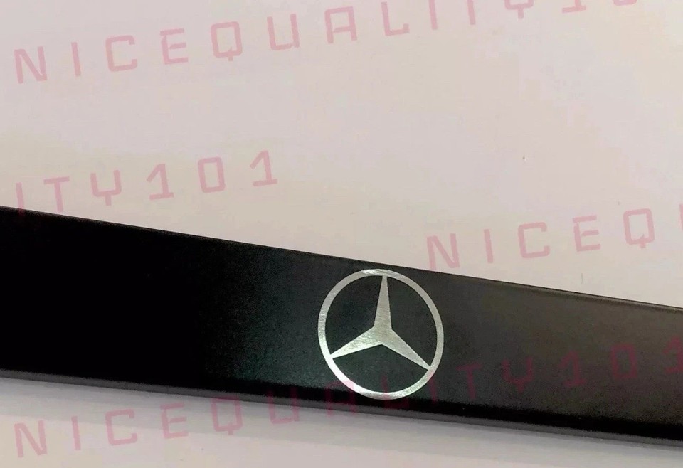 Mercedes Benz Laser Engraved Stainless Steel Matte Black License Plate ...