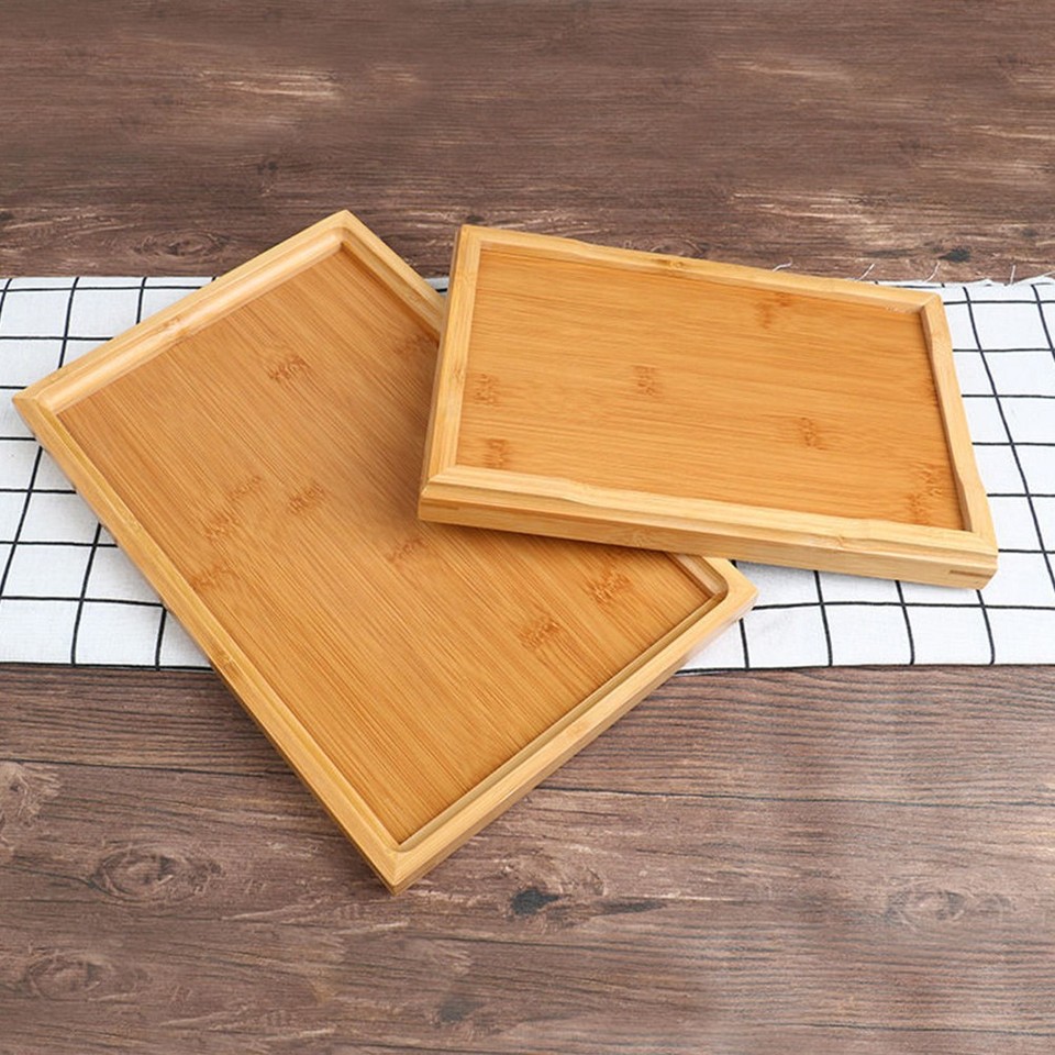 Household Tea Set Tray Rectangular Tea Cups Holder Bamboo Sake Wine Cup ...