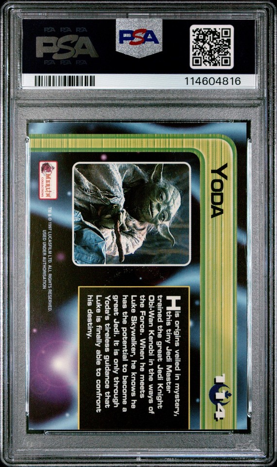 1997 MERLIN STAR WARS TRILOGY #114 YODA PSA 7.5 | eBay