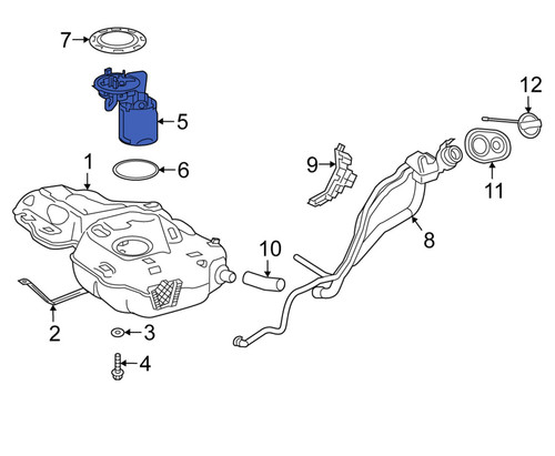 MERCEDES-BENZ A W177 FUEL TANK FUEL DELIVERY MODULE A2474703300 NO DUTY ...