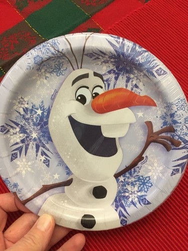 Disney Frozen Snowman Olaf 6 3/4” Paper Desert Plates Birthday School ...