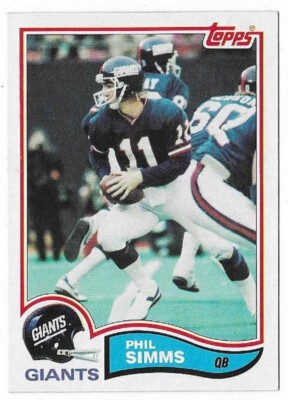 PHIL SIMMS 1982 Topps Football # 433 New York Giants NM - MT | eBay