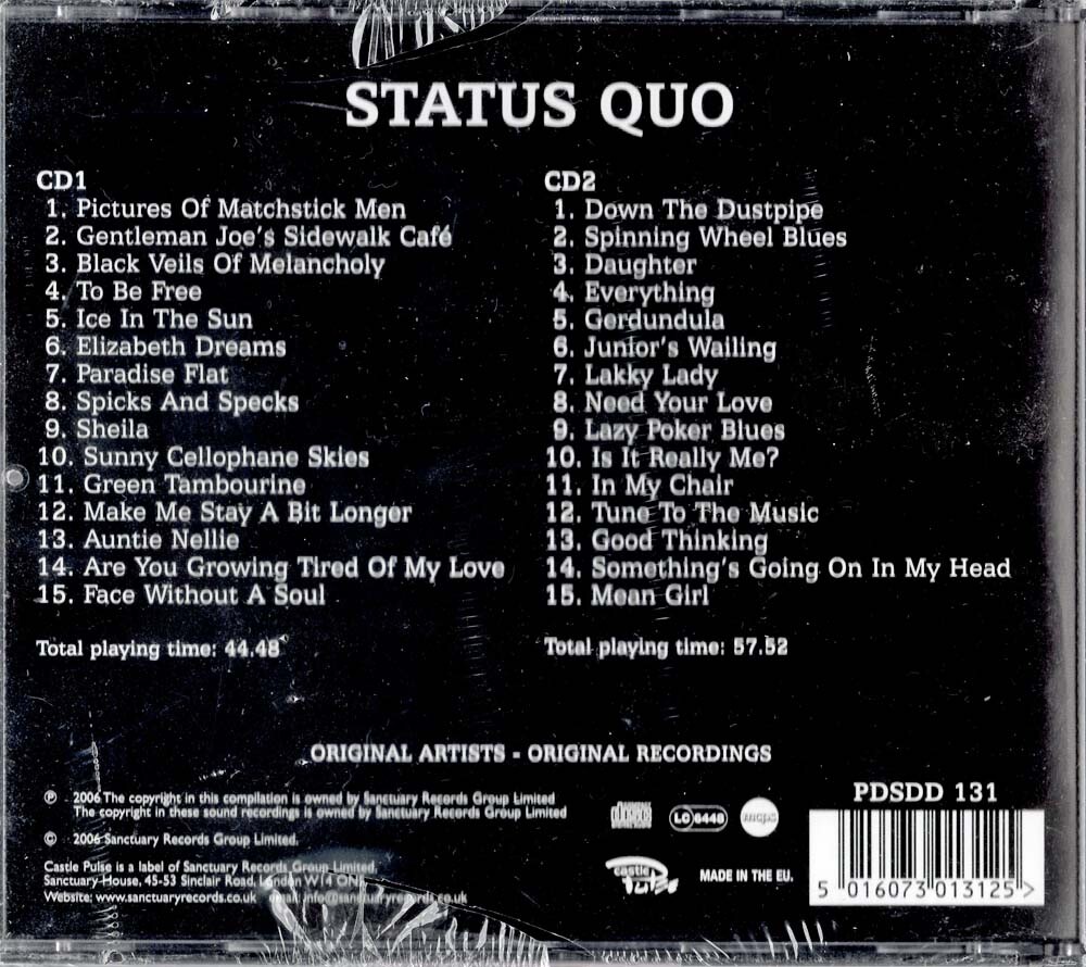 STATUS QUO Pictures Of Matchstick Men 2 × CD UK 2006 Castle Pulse MINT ...