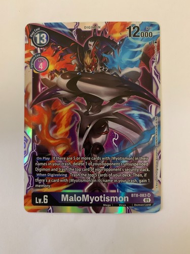 MaloMyotismon BT8-083 SR Digimon Card Game New Awakening | eBay Australia
