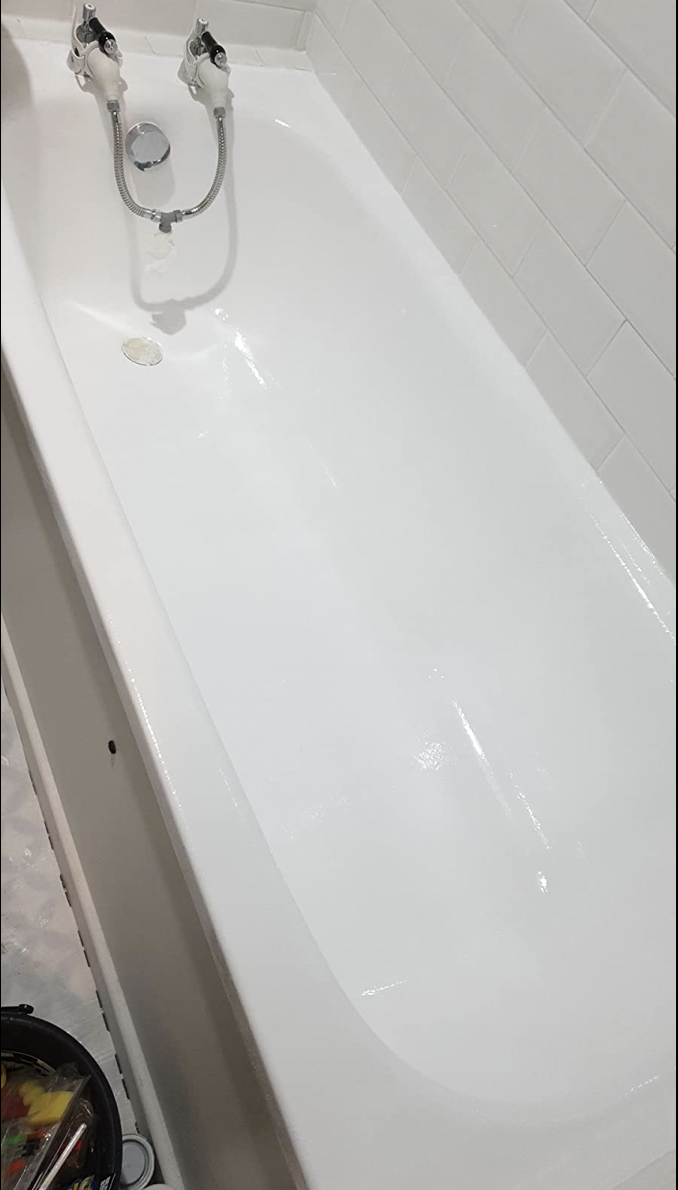 Bath Paint Bath Resurfacing Kit Two-Component Enamel White Paint Repair ...