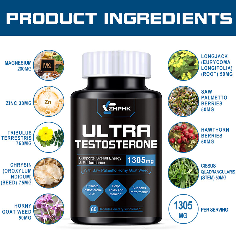 Testosterone Booster for Men Testomax 2.0 - Energy Muscle Growth ...