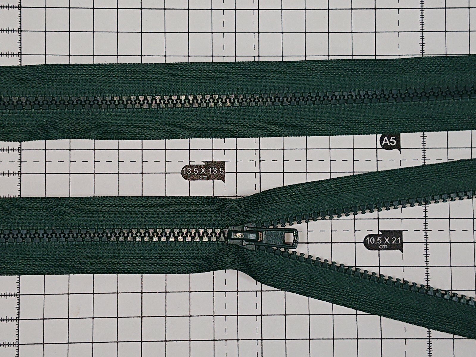 Chunky Teeth Zip Heavy Duty Zipper-No.5 Open End Various Lengths - (20 ...