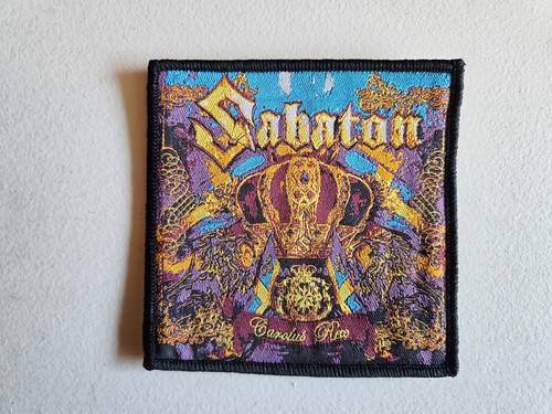 SABATON,CAROLUX REX, SEW ON BLACK BORDER WOVEN PATCH | eBay
