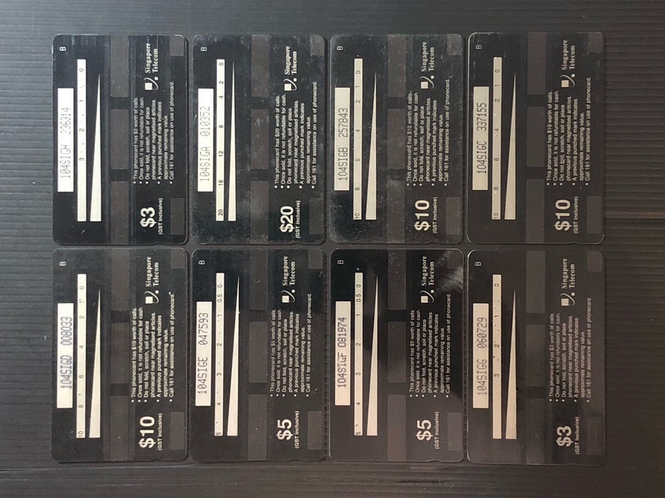 Singapore Telecom Singtel GPT Phonecard, Birdpark Parrots, Used set of ...