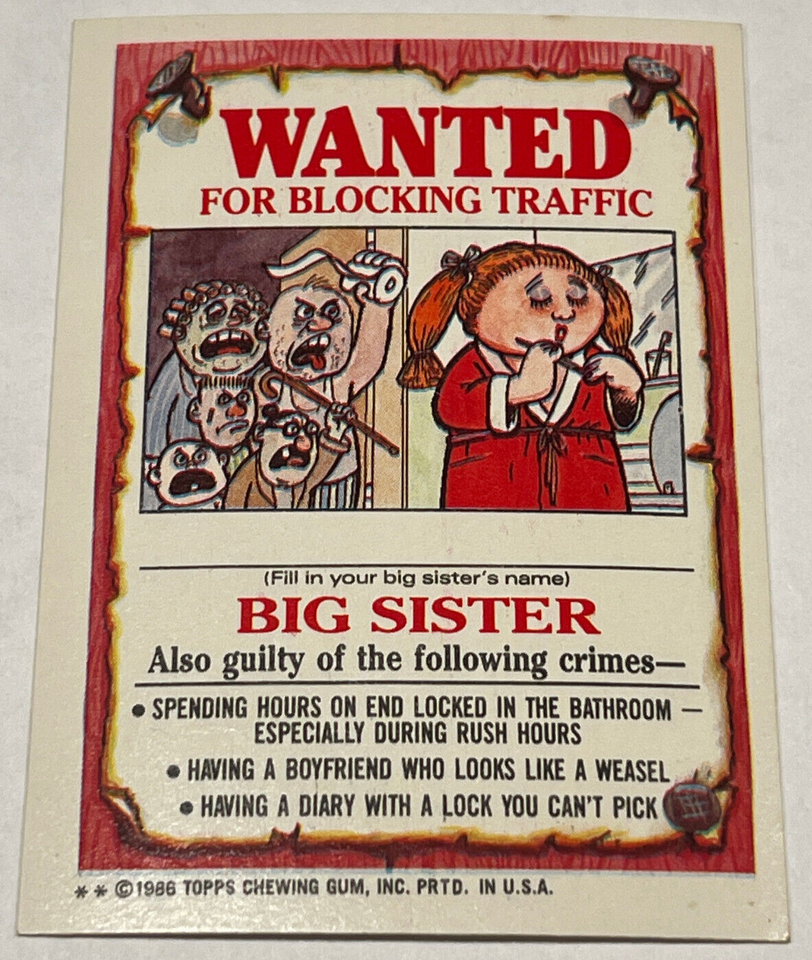 1986 Topps Garbage Pail Kids Series 3 Snooty Sam 110a III | eBay