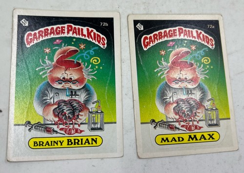 1985 Garbage Pail Kids Series 2 Mad Max 72a & Brainy Brian 72b | eBay