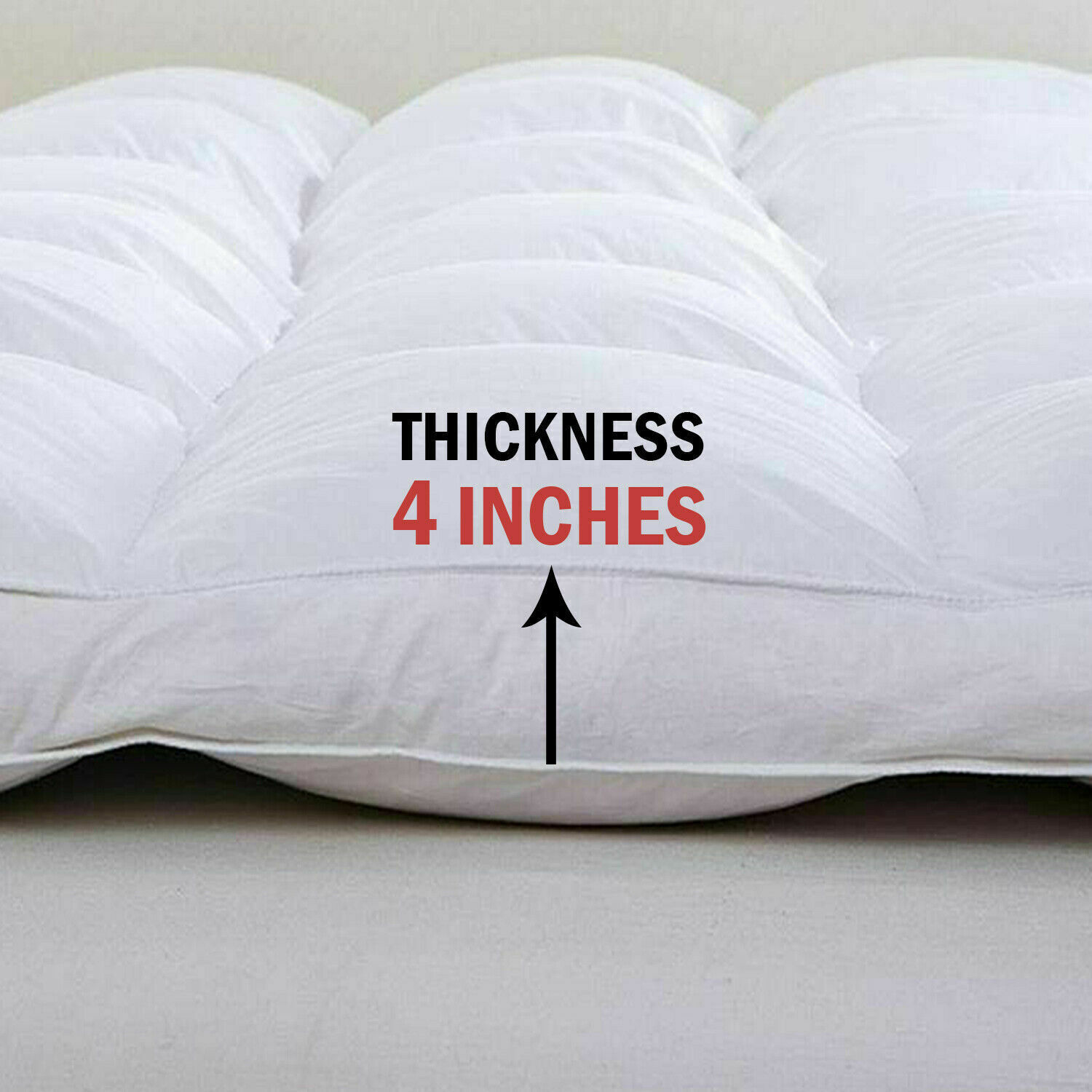2" 4" Deep Luxury Mattress Topper Extra Soft Hotel Quality Microfiber ...