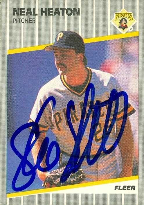 Neal Heaton autographed Baseball Card (Pittsburgh Pirates) 1989 Fleer # ...